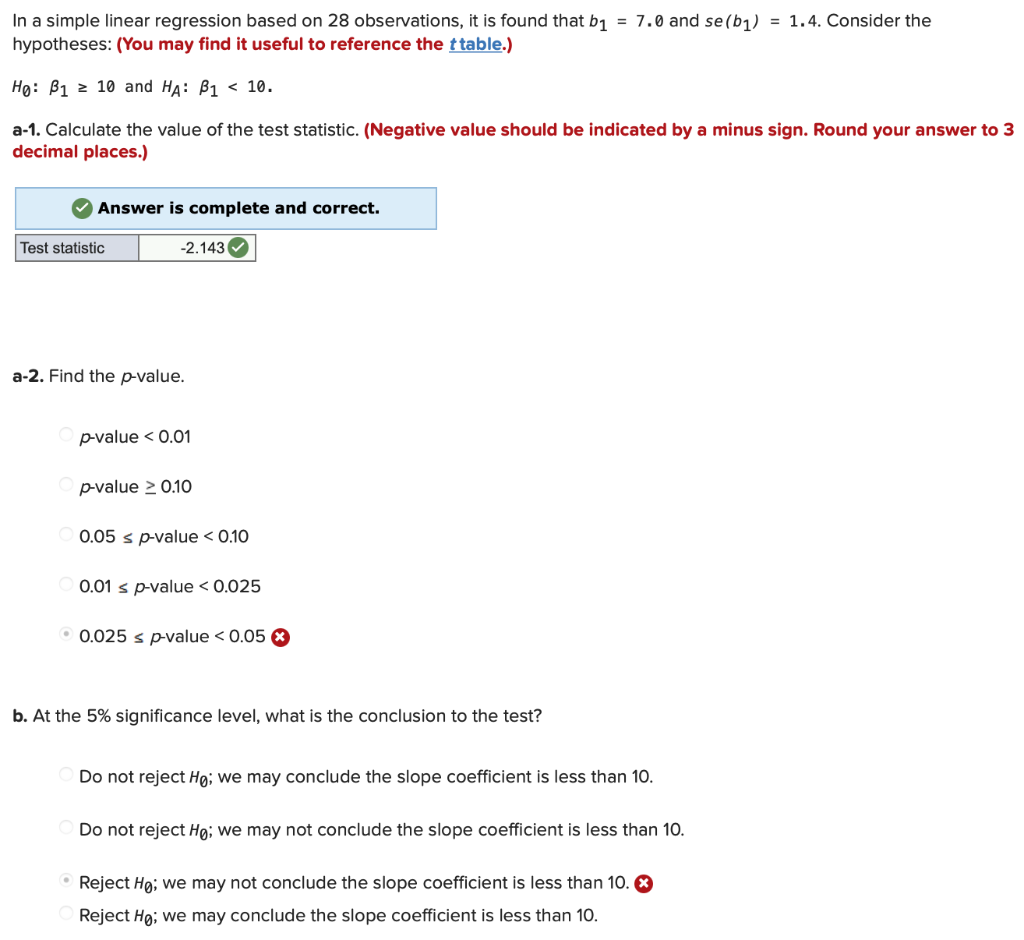 Solved In a simple linear regression based on 28 | Chegg.com