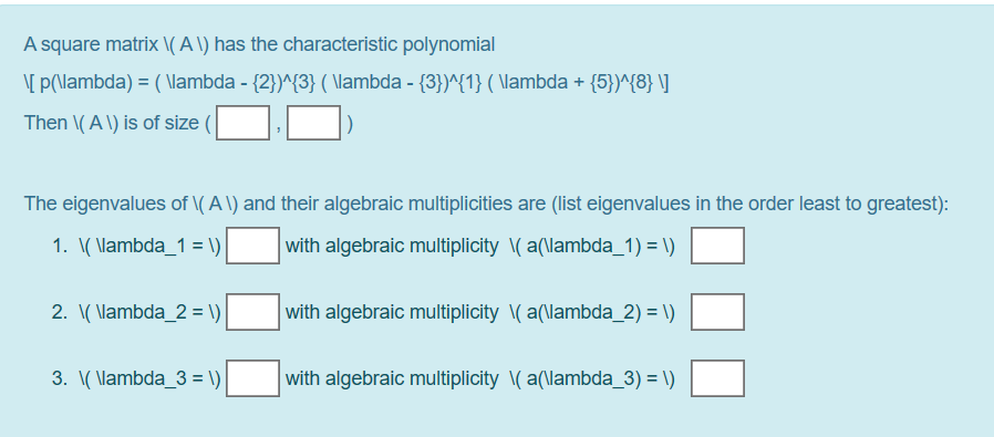 Solved A square matrix | Chegg.com