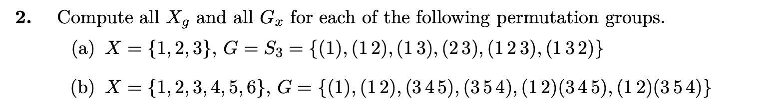 Solved 3. Compute the G-equivalence classes of X for each of | Chegg.com