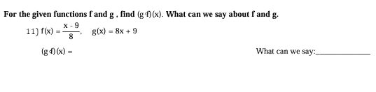 Solved For the given functions f ﻿and g, ﻿find (gqf)(x). | Chegg.com