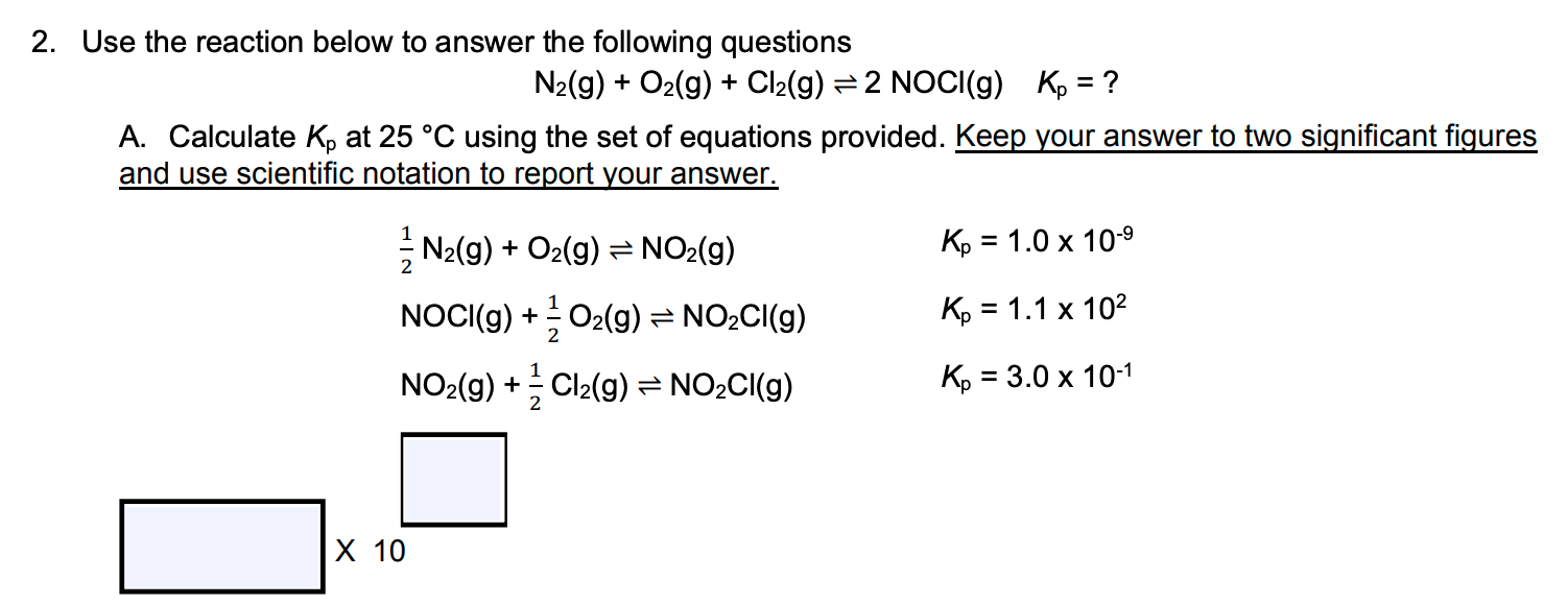Solved B. Calculate Kc for the same reaction. Keep your | Chegg.com