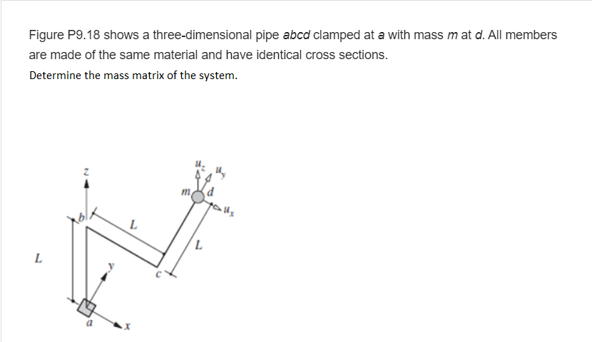 Figure P9.18 shows a three-dimensional pipe abcd | Chegg.com