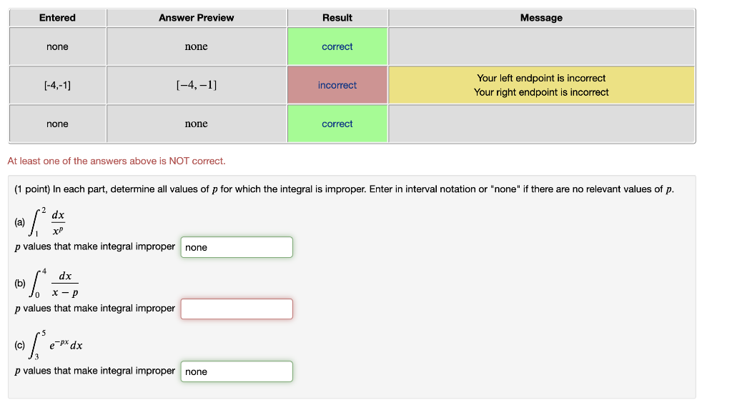 Solved Entered Answer Preview Result Message none none | Chegg.com