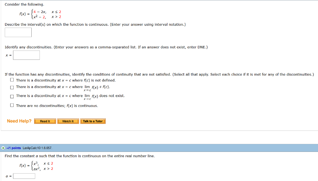 Solved Consider the following. x2- 2, x2 Describe the | Chegg.com