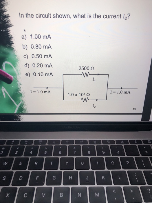 Solved In the circuit shown, what is the current I2? a) 1.00 | Chegg.com