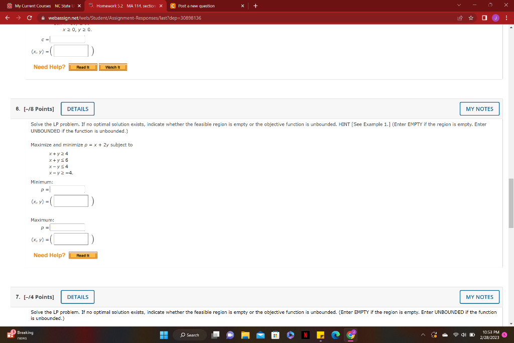 Solved UNBOUNDED if the function is unbounded.) Maximize and | Chegg.com