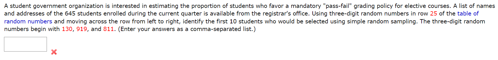 Solved A student government organization is interested in | Chegg.com