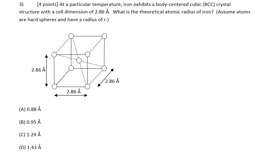 Solved 3) [4 points] At a particular temperature, iron | Chegg.com
