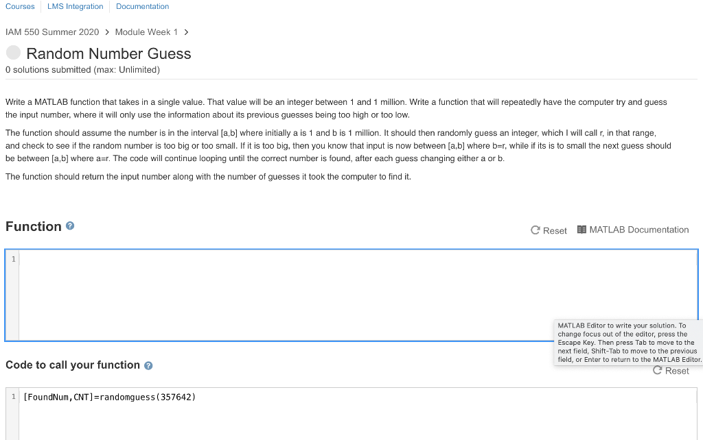 Solved Courses LMS Integration Documentation IAM 550 Summer | Chegg.com