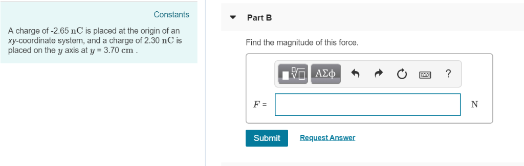 Solved Constants Part A A charge of -2.65 nC is placed at | Chegg.com