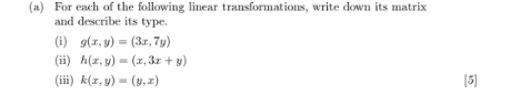 Solved (a) ﻿For each of the following linear | Chegg.com