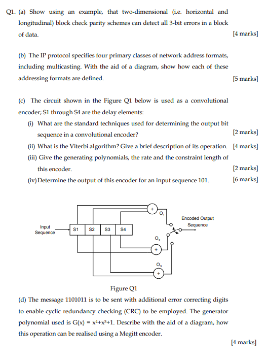 Q1. (a) Show using an example, that two-dimensional | Chegg.com