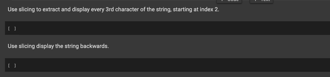 Solved Use slicing to extract and display every 3rd | Chegg.com