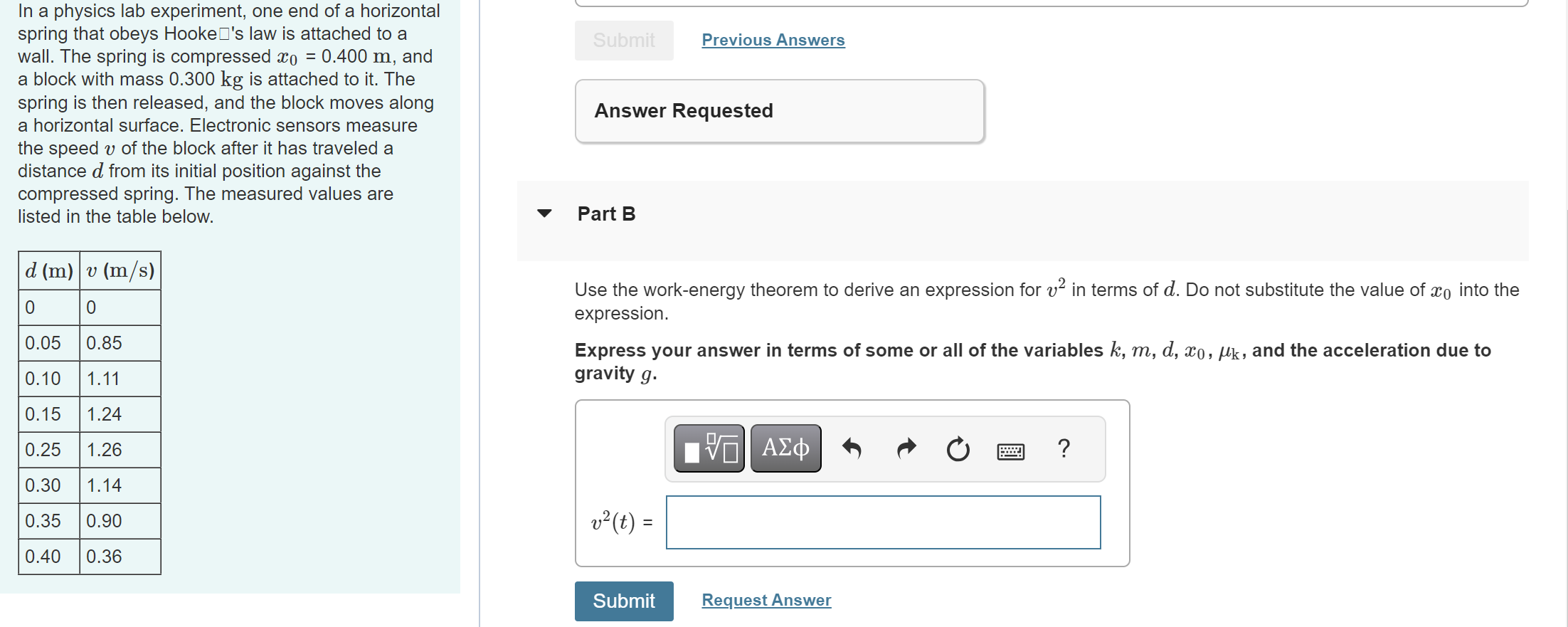 Solved In a physics lab experiment, one end of a horizontal | Chegg.com