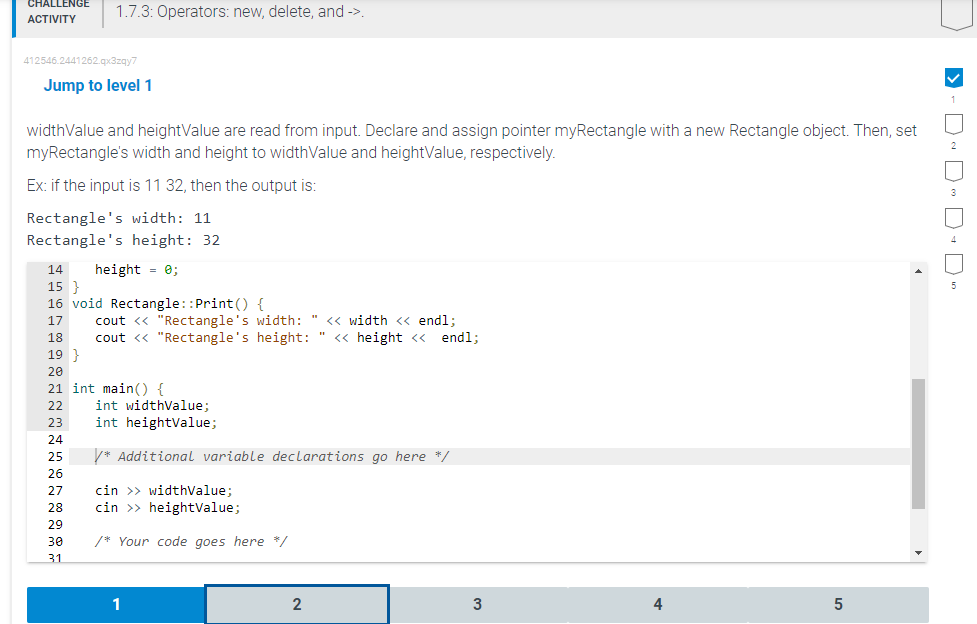 Solved CHALLENGE ACTIVITY 412546.2441262.qx3zqy7 1.7.3: | Chegg.com