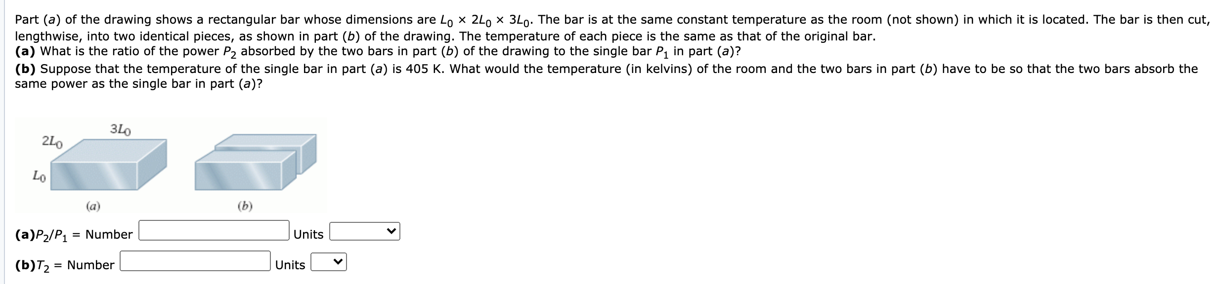 Solved Part (a) of the drawing shows a rectangular bar whose | Chegg.com