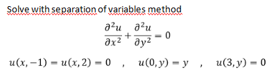 Solved Solve with separation of variables method | Chegg.com