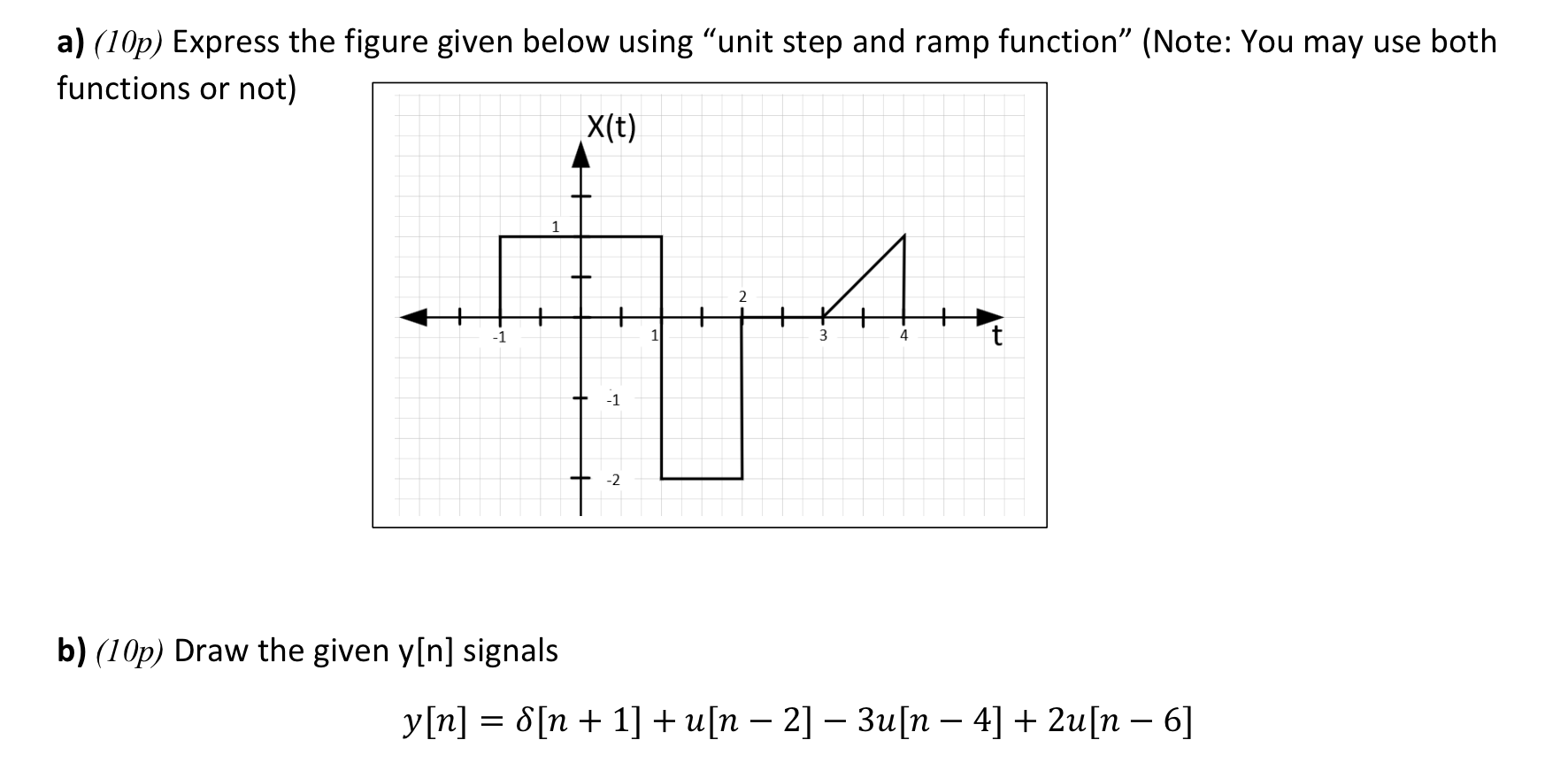 Solved a) (10p) Express the figure given below using “unit | Chegg.com
