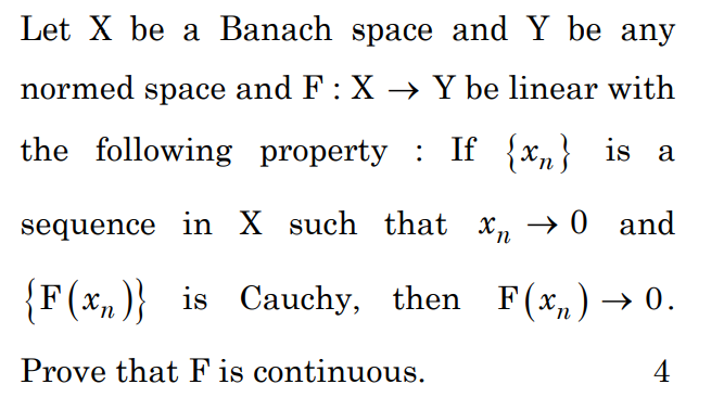 Solved Let X be a Banach space and Y be any normed space and | Chegg.com
