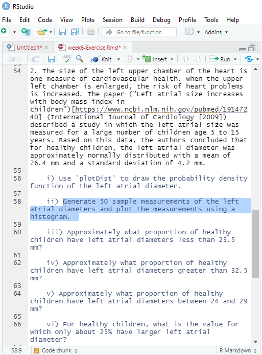 R RStudio File Edit Code Session Build Debug Profile | Chegg.com