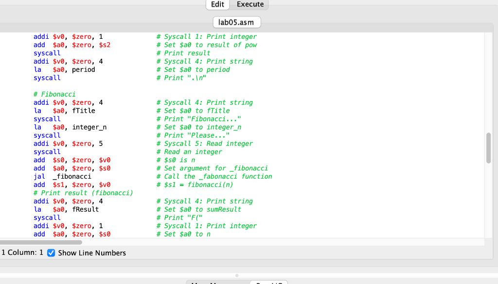 Solved need help with the _pow (power) and _fibonacci | Chegg.com