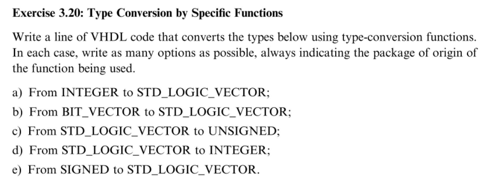 Solved Exercise 3.20: Type Conversion by Specific Functions | Chegg.com