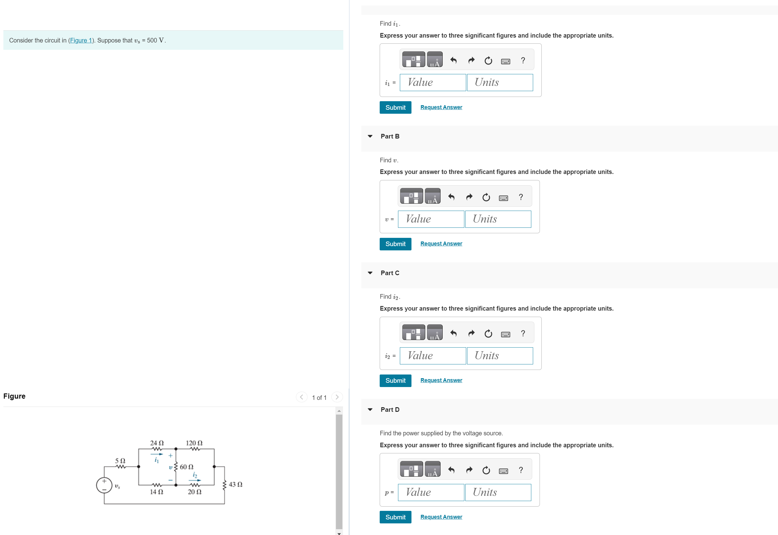 Solved Find i1.Consider the circuit in (Figure 1). ﻿Suppose | Chegg.com