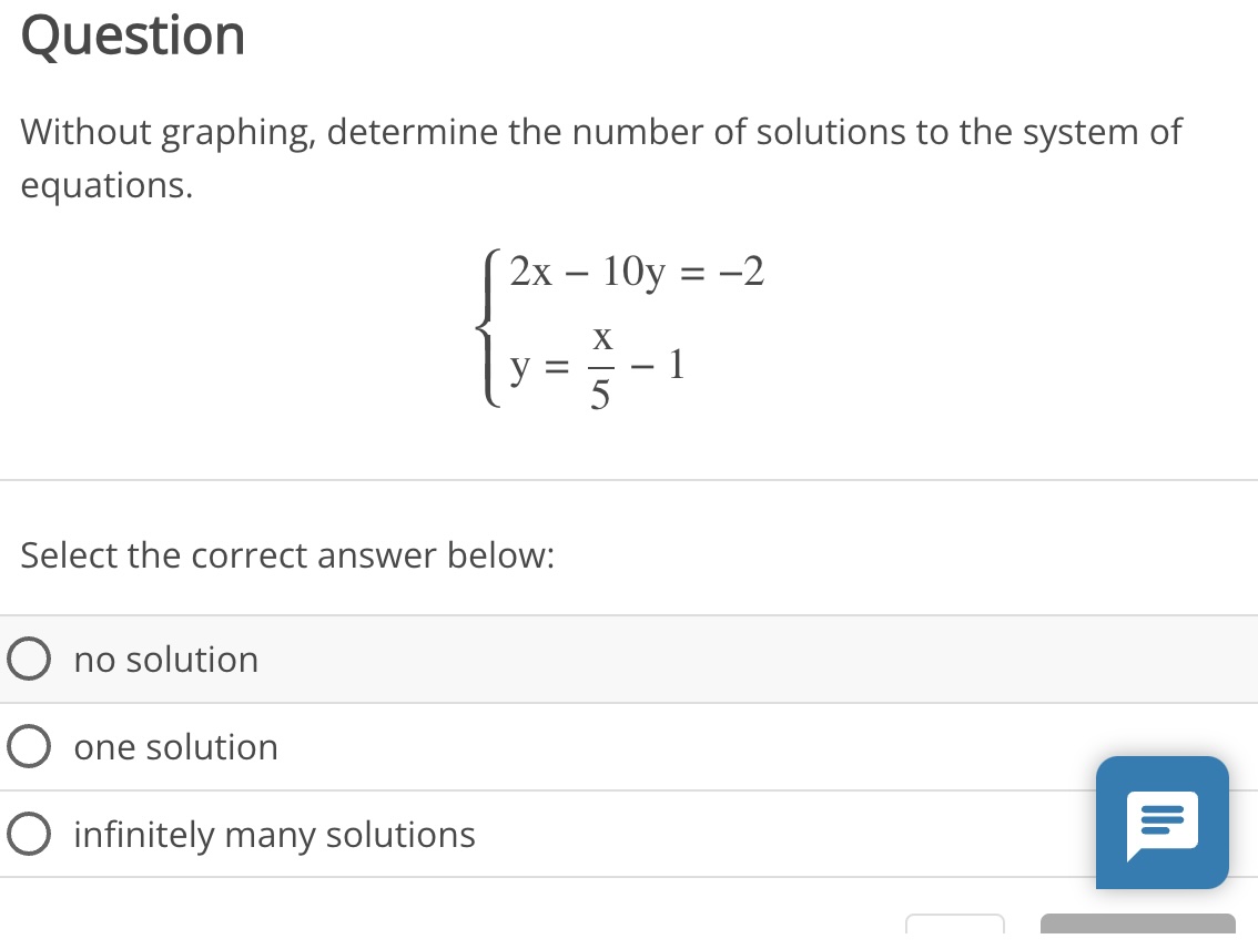 Solved QuestionWithout graphing, determine the number of | Chegg.com