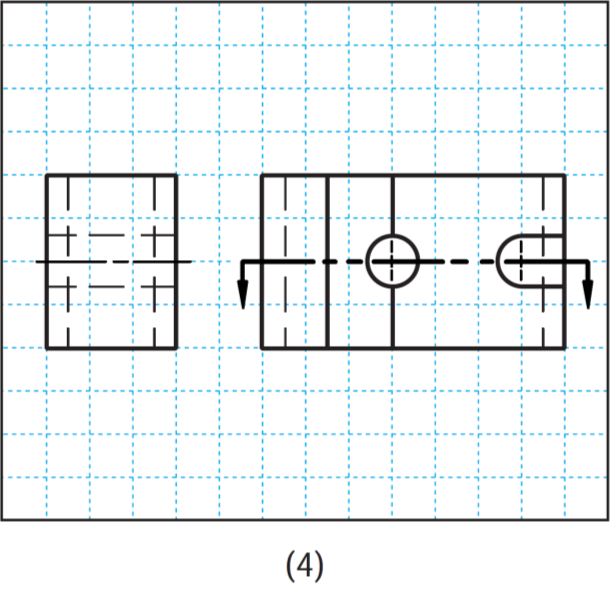 Solved Sketch, or draw with CAD, the views with sections as | Chegg.com