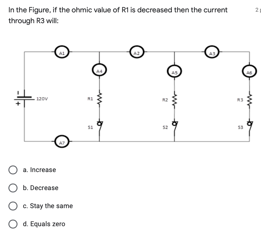 Solved N 2p In the Figure. if the ohmic value of R2 is | Chegg.com
