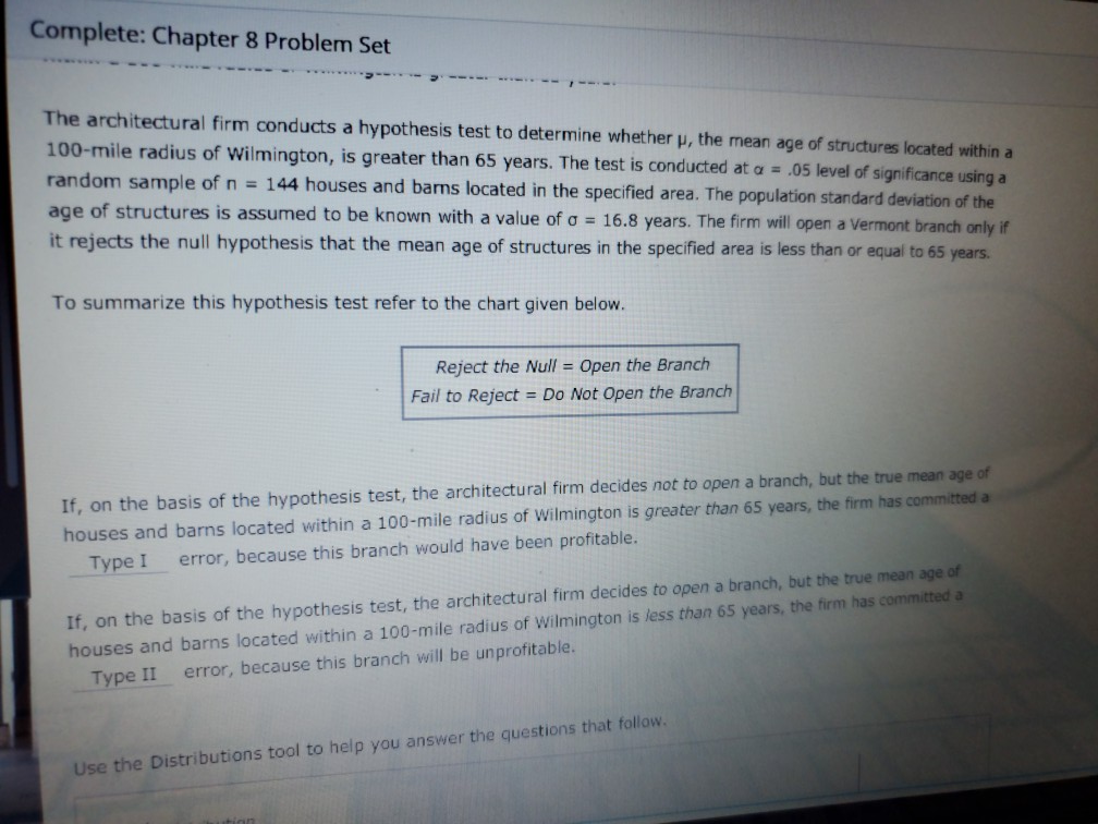 Solved Complete: Chapter 8 Problem Set - The architectural | Chegg.com