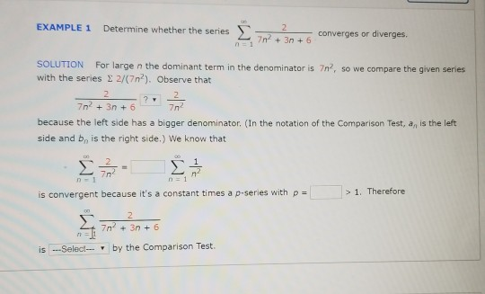 Solved EXAMPLE 1 Determine whether the series converges or | Chegg.com
