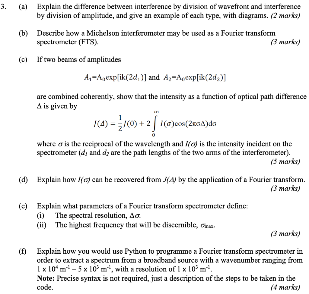 Solved 3. (a) Explain the difference between interference by | Chegg.com