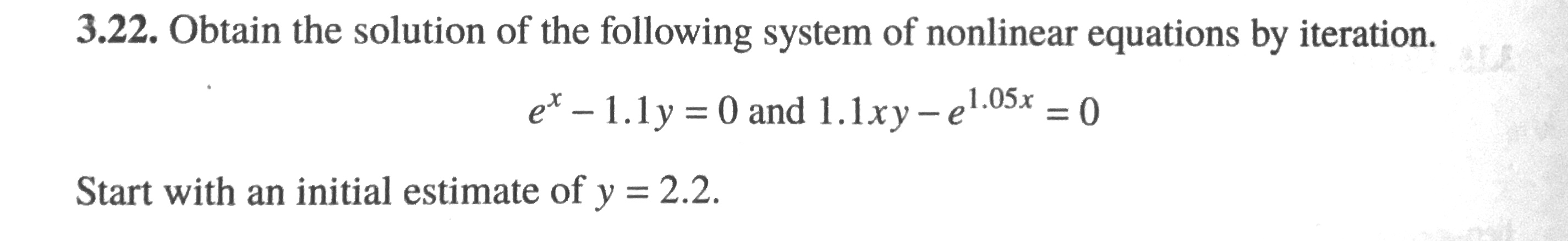 Solved 3.22. Obtain the solution of the following system of | Chegg.com