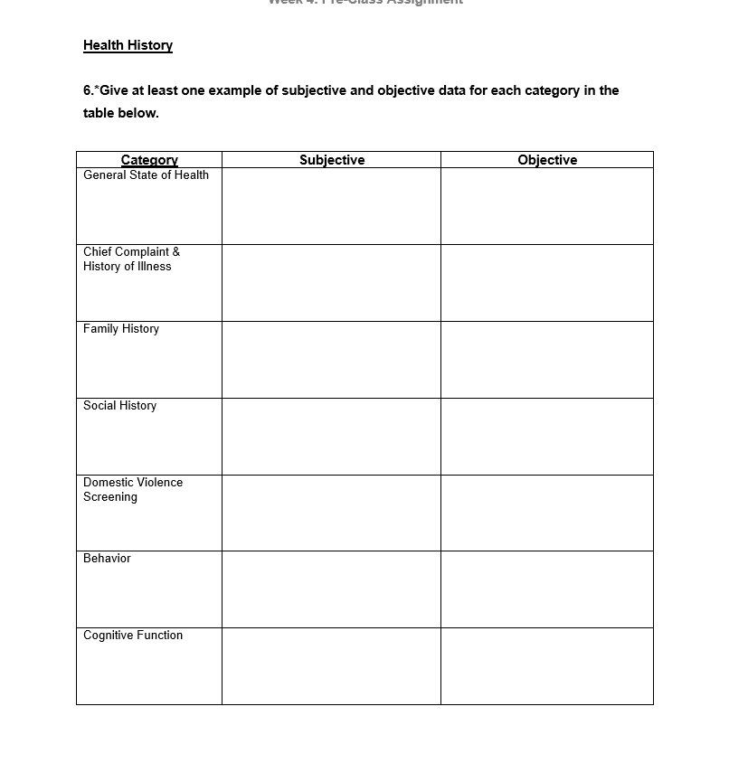 Solved 6. ∗ Give at least one example of subjective and | Chegg.com
