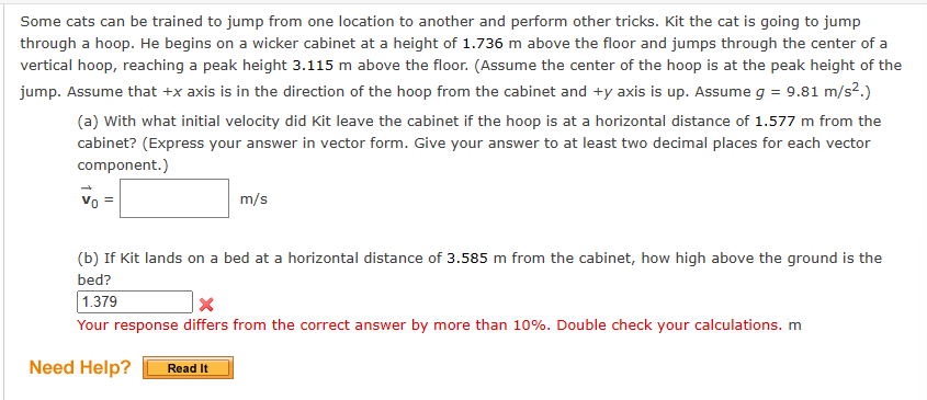 Solved Some cats can be trained to jump from one location to | Chegg.com