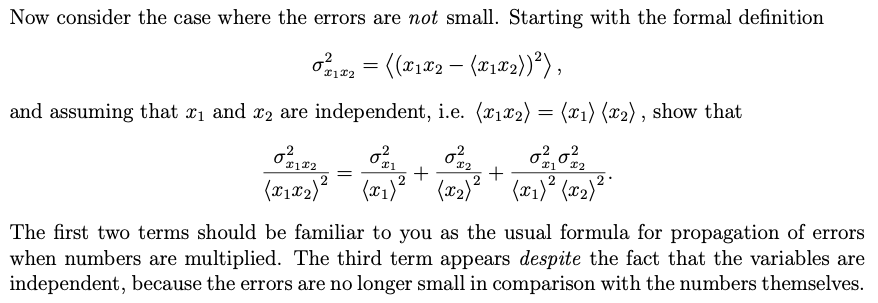 Solved Now consider the case where the errors are not small. | Chegg.com