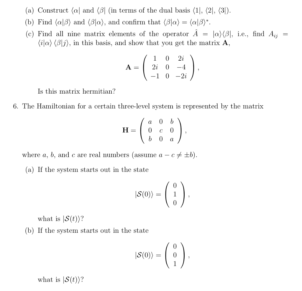 Solved 2 Dirac Notation And Commutators 1 Calculate The