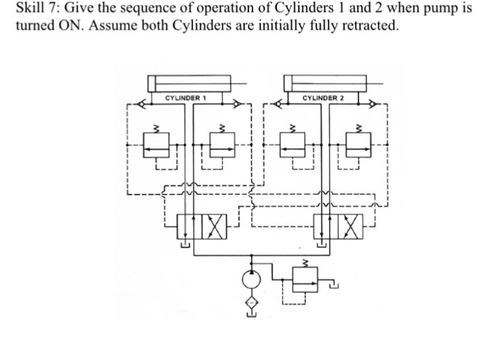 Solved Skill 7: Give the sequence of operation of Cylinders | Chegg.com