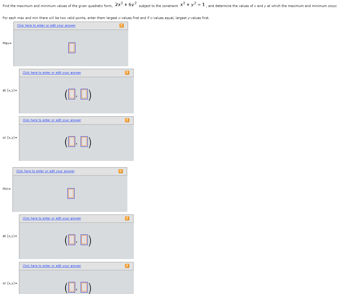 Solved Find the maximum and minimum values of the given | Chegg.com
