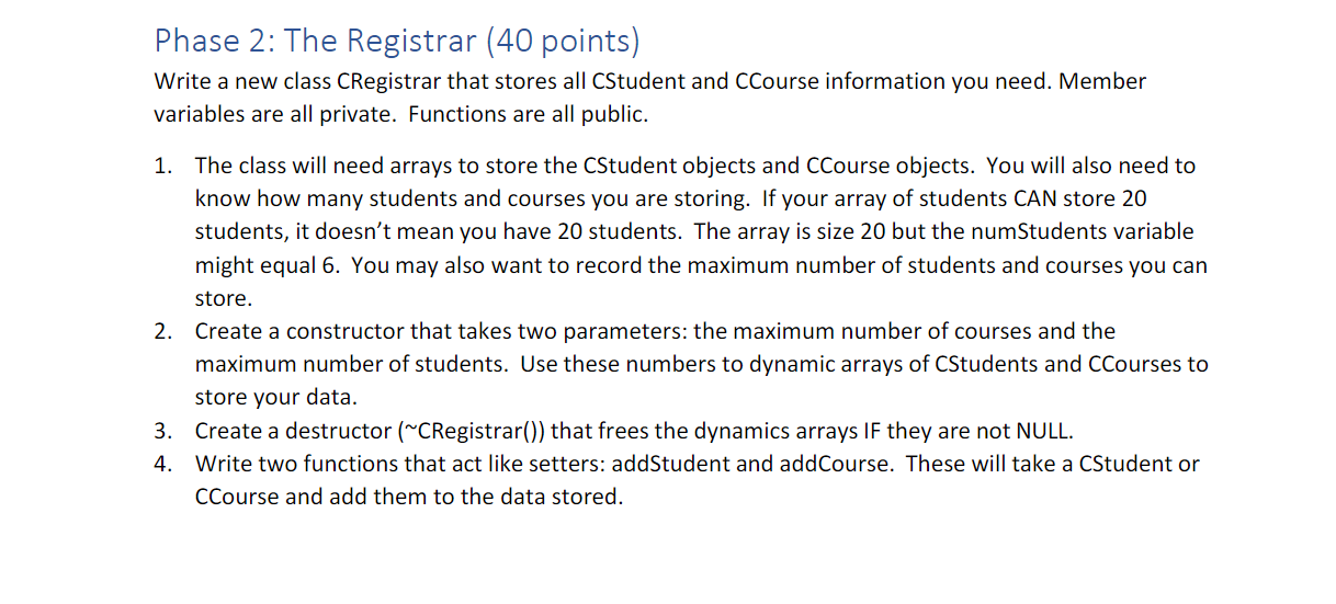 Solved Assignment Deliverables - You will make a CCourse | Chegg.com