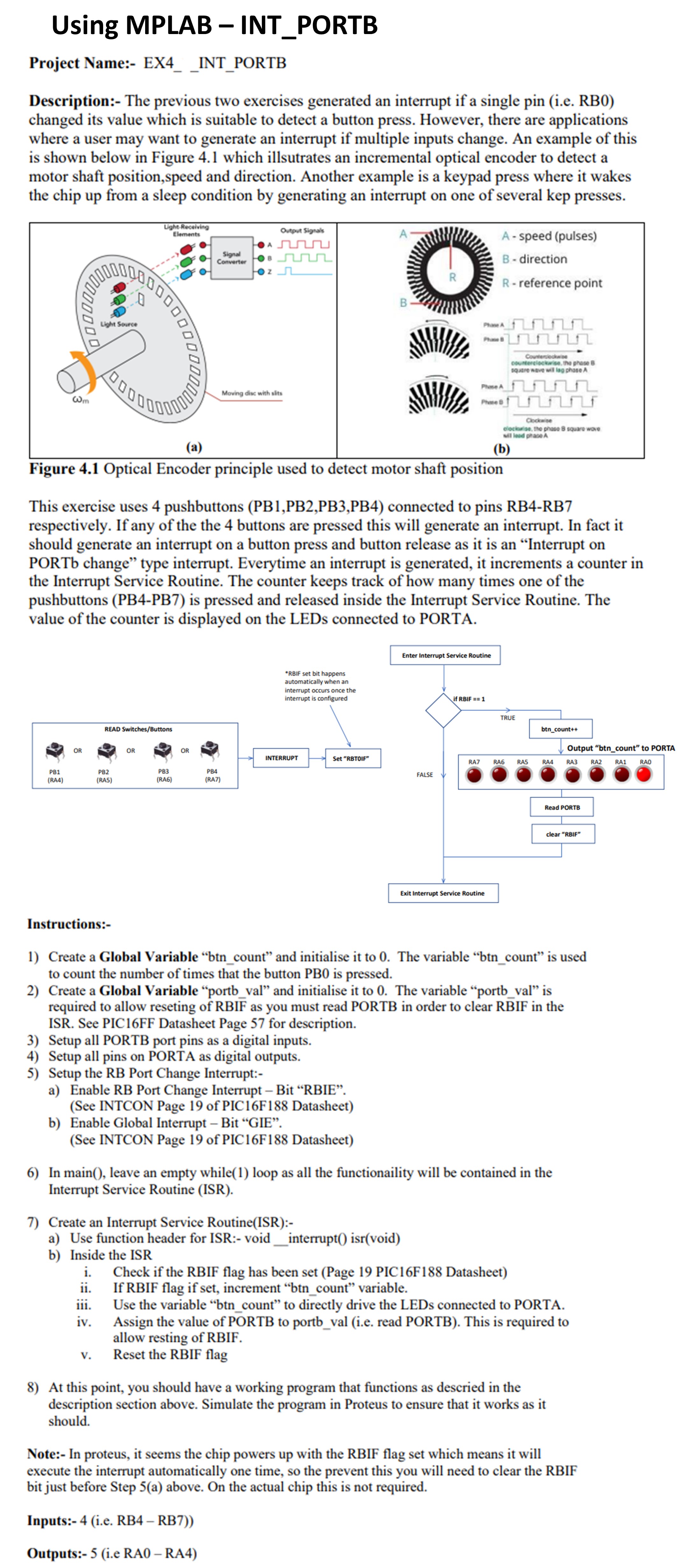 Solved Using MPLAB - ﻿INT_PORTBProject Name:- | Chegg.com