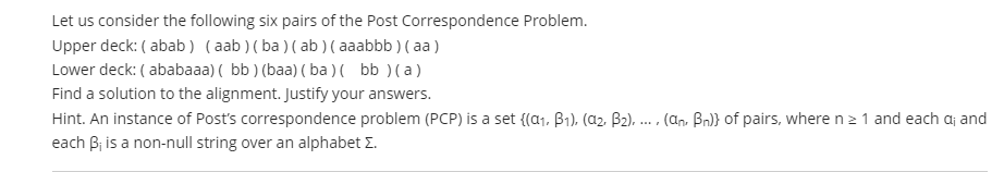 Solved Let us consider the following six pairs of the Post | Chegg.com