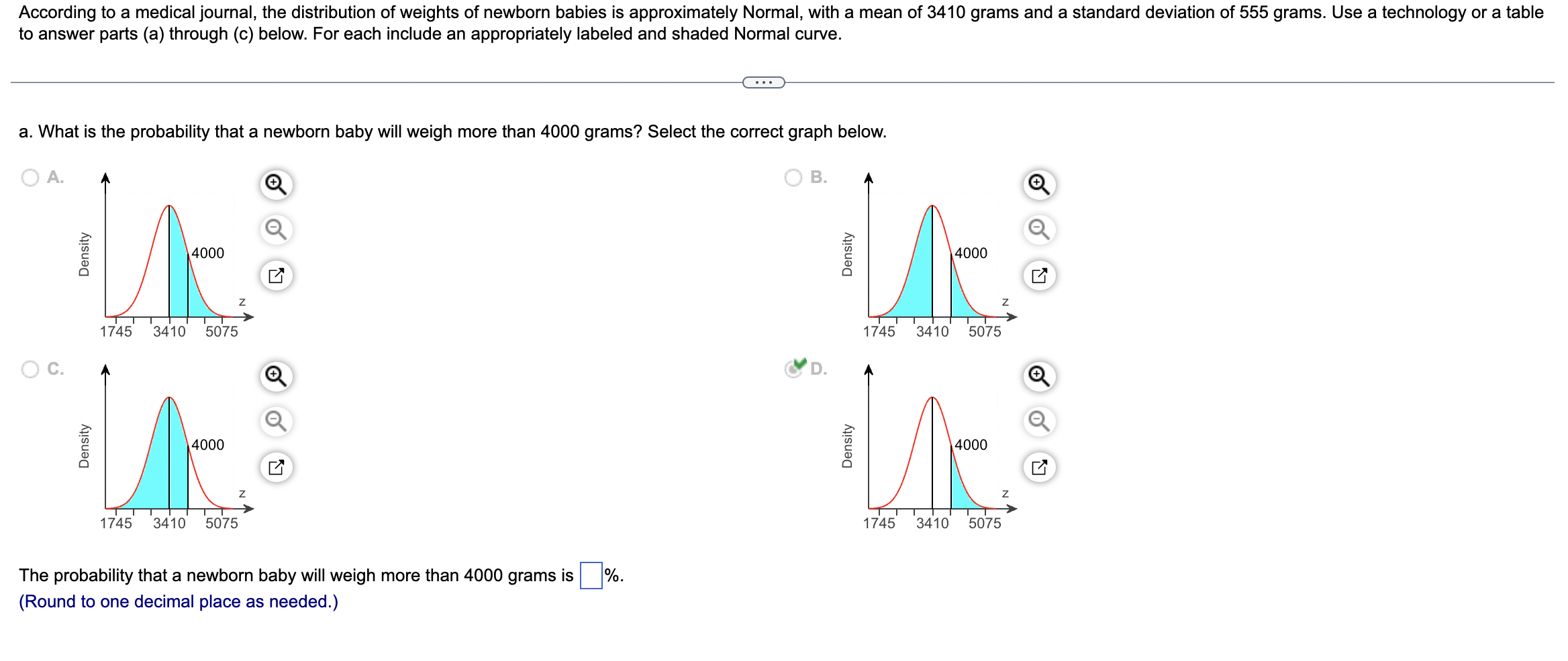 Solved a. What is the probability that a newborn baby will | Chegg.com