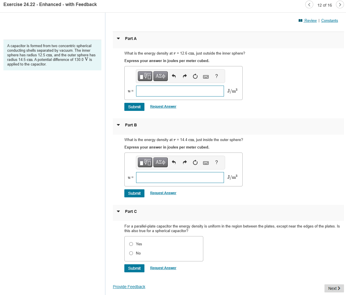 Solved Exercise 24.22 - Enhanced - with Feedback 12 of 16 A | Chegg.com