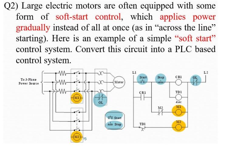 Solved Q2) Large electric motors are often equipped with | Chegg.com