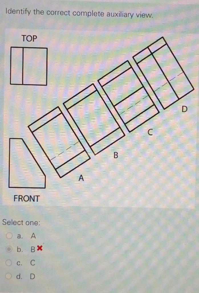 Solved Identify the correct auxiliary view.Identify the | Chegg.com