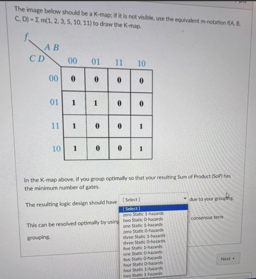 Solved The image below should be a ?( K ??)-map; if it is | Chegg.com