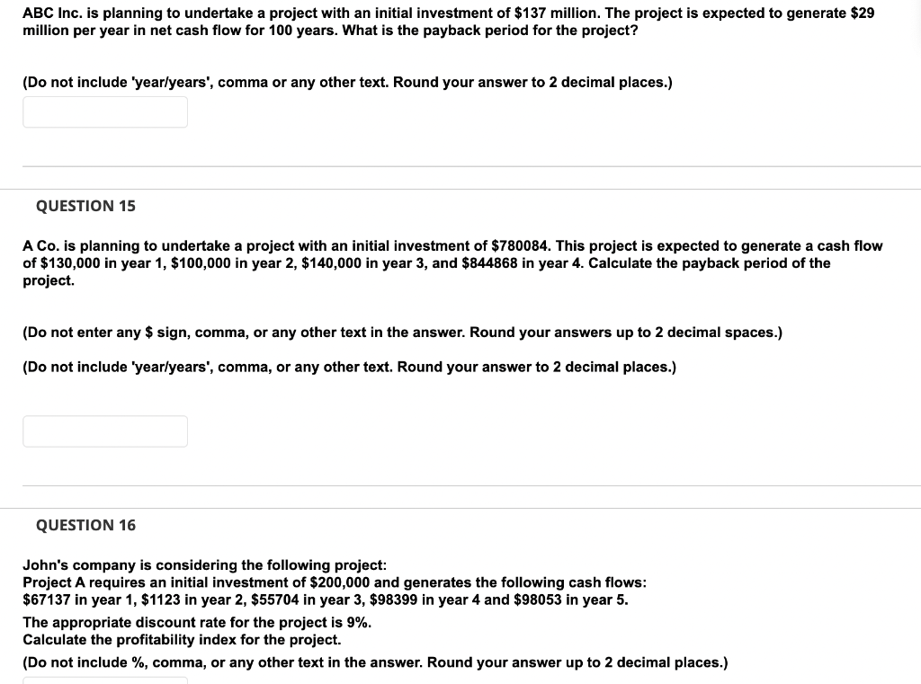 Solved ABC Inc. is planning to undertake a project with an | Chegg.com