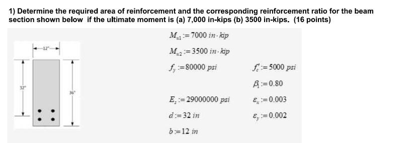 Solved Determine the required area of reinforcement and the | Chegg.com